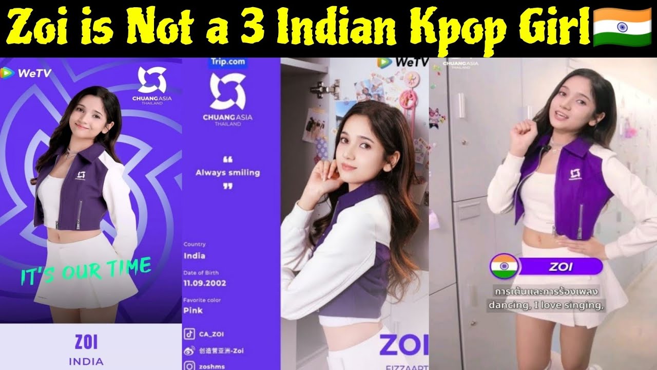 Zoi is Not a Third Indian Kpop Idol Girl 🇮🇳 Zoi for Chaung Asia 2024 💜 ...