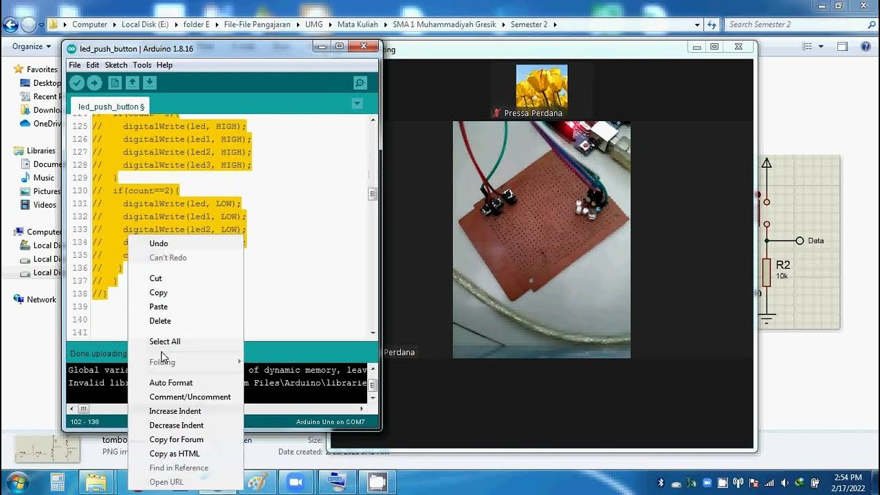 Elektronika Industri - Arduino - menyalakan LED dengan push button ...