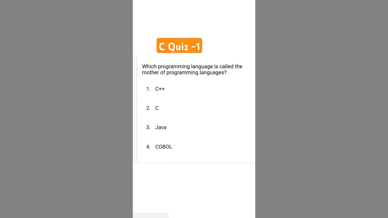 C Language Quiz #education #cse #quiz #trending - YouTube