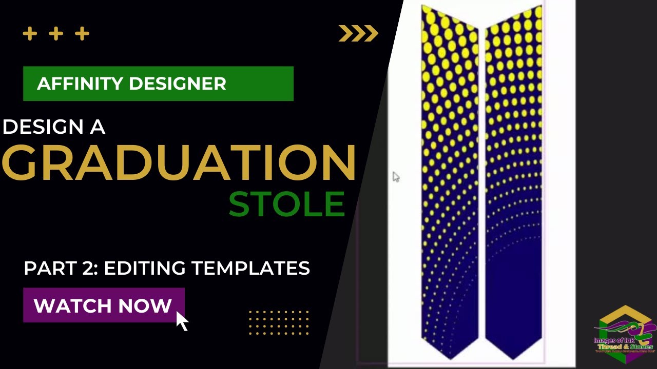 Editing a Graduation Stole Template - YouTube
