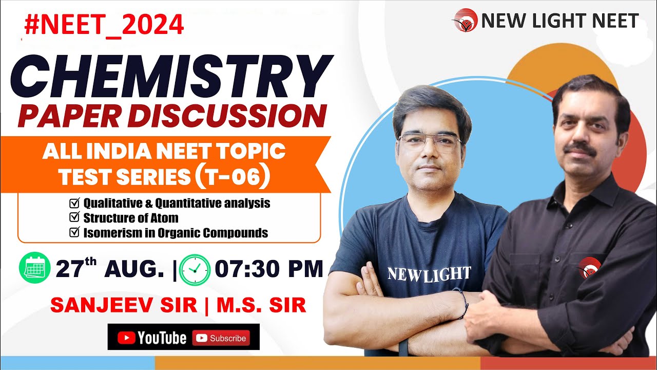 LIVE NEET 2024 | ALL INDIA NEET TOPIC TEST SERIES (T-06) | CHEMISTRY ...