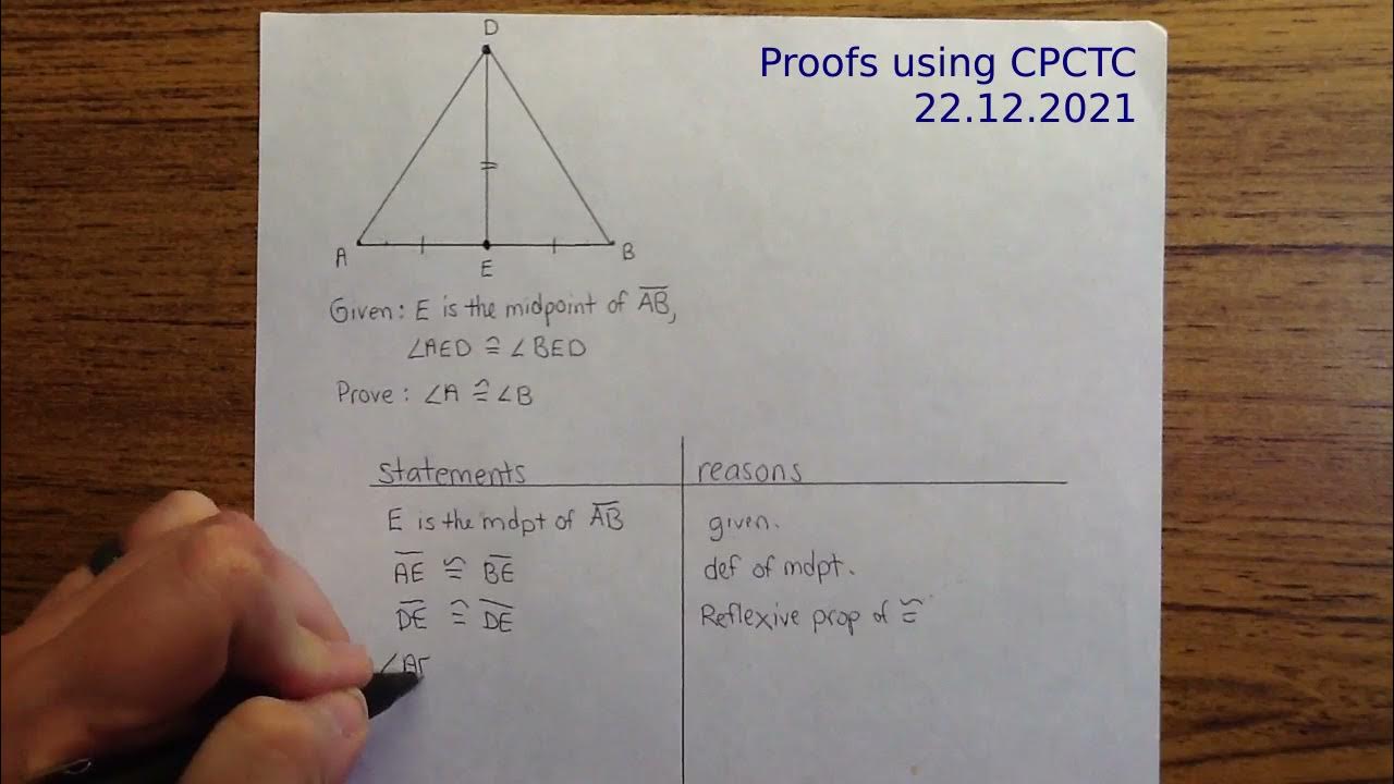 Proofs that use CPCTC - part 1 - YouTube