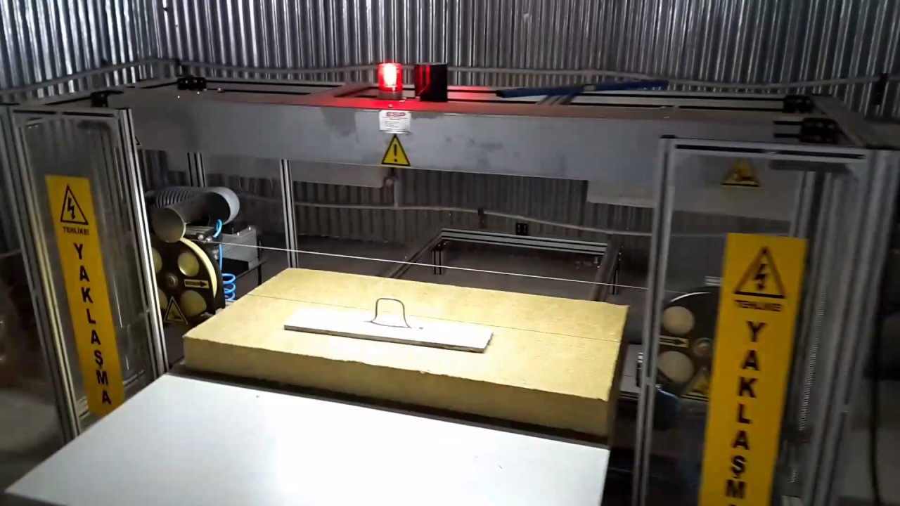 Fast wire cutting machines New version Mineral Wool Cut - YouTube