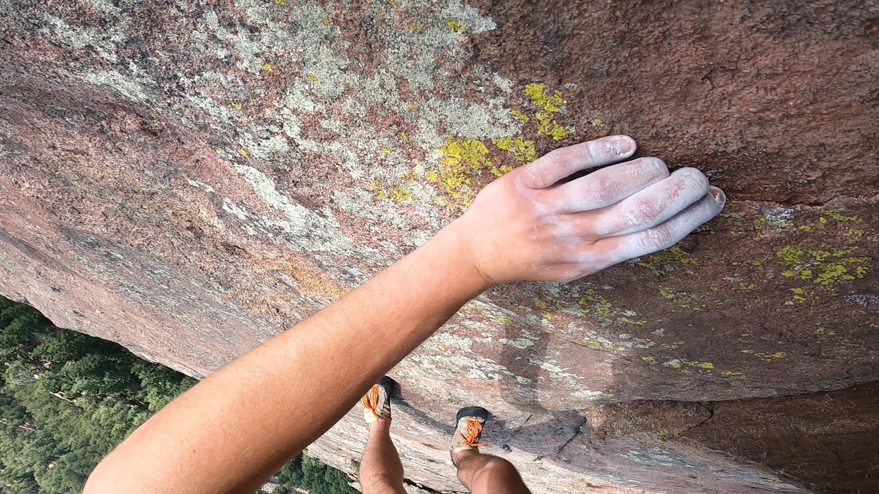 First Time Slab Climbing- On-sight Solo of The First Flatiron 5.6R - YouTube