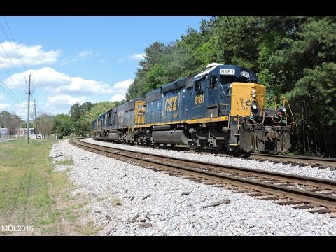 HD: CSX 8181 leads CSX Q551-07 in Union City, GA - YouTube