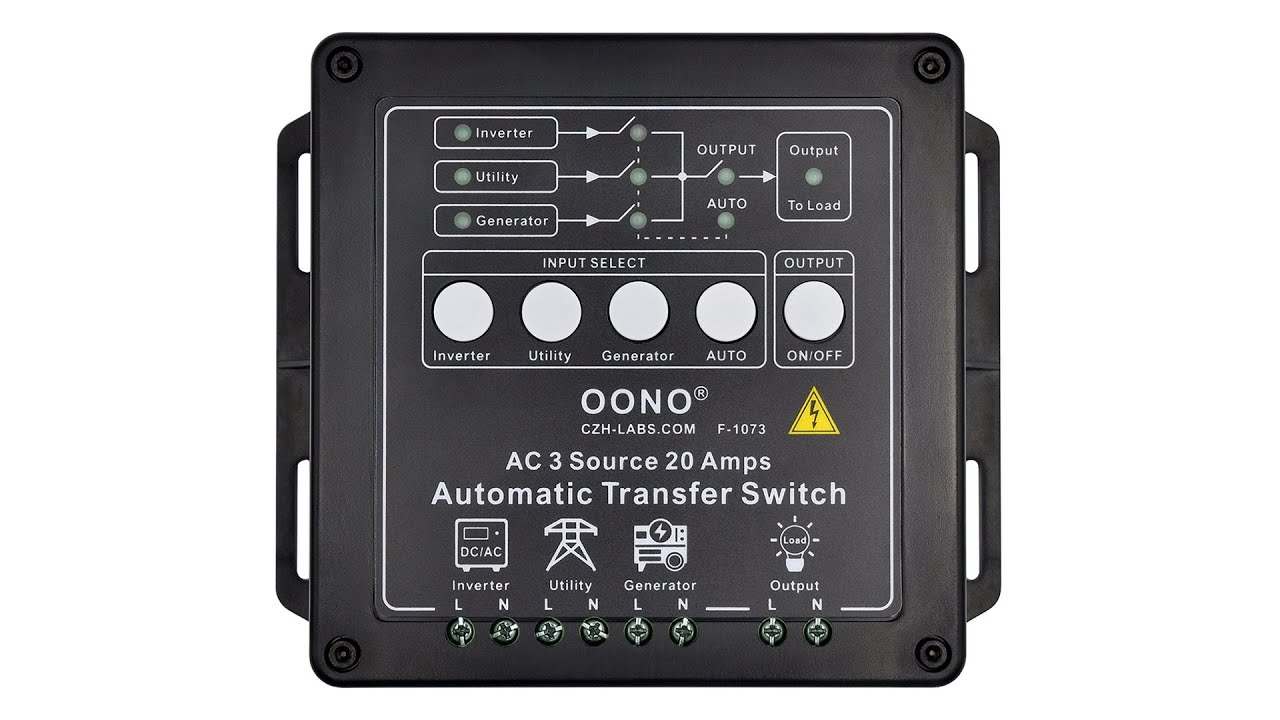 Manual and Automatic Transfer Switch, 3 Input 1 Output AC 120V or 230V ...