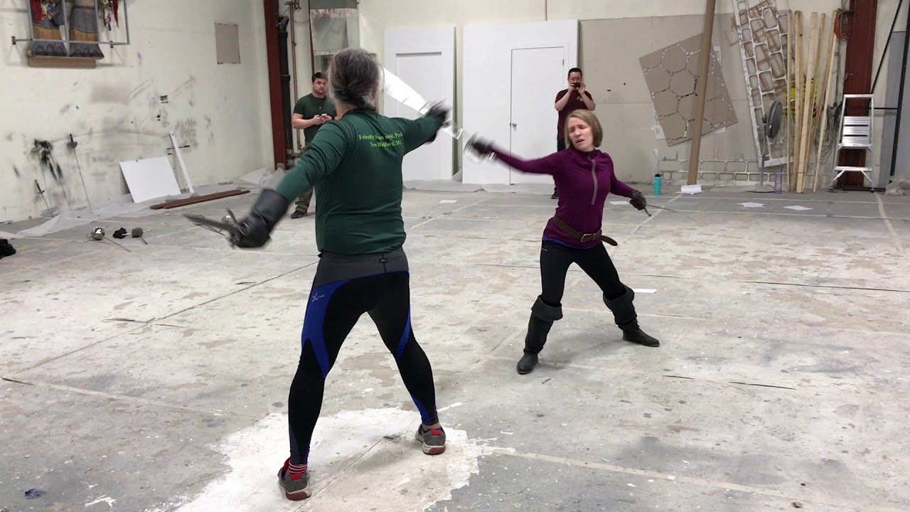 Stage Combat - Renaissance Rapier and Dagger - YouTube