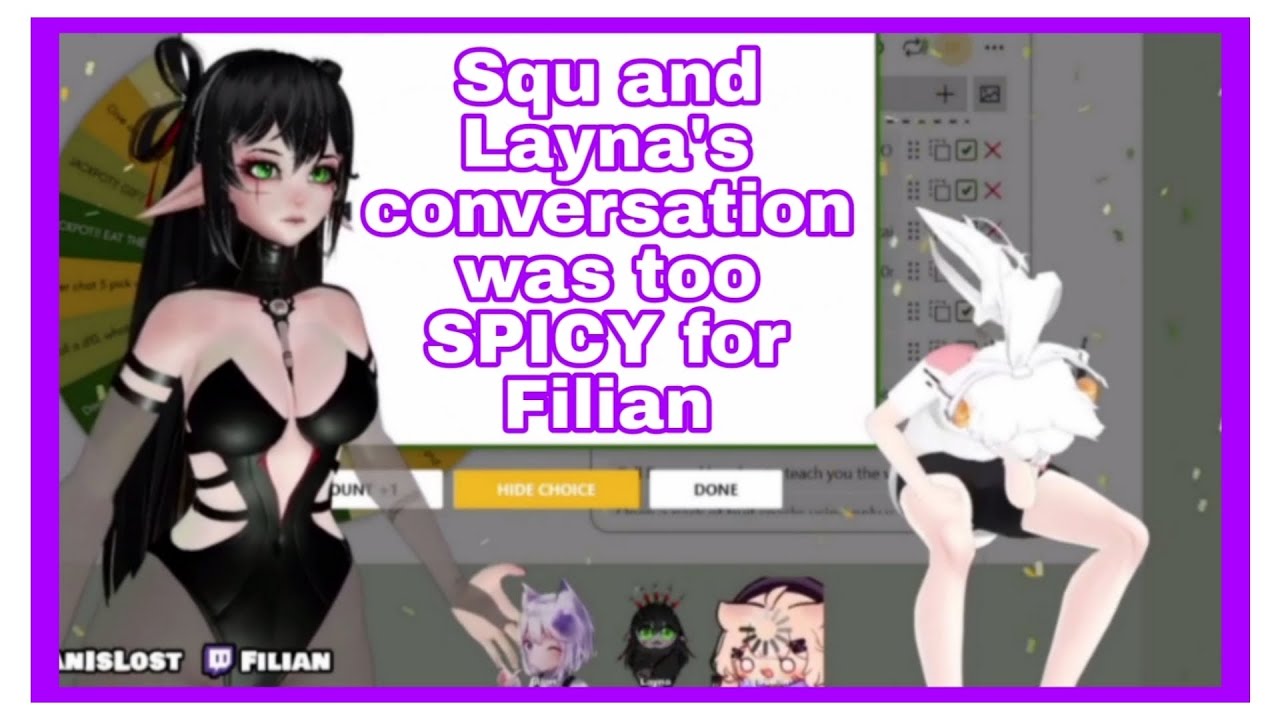 SquChan's and Layna Lazar's conversation was too SPICY for Filian - YouTube