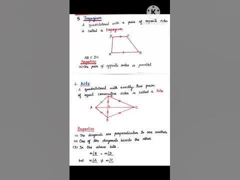 Properties of Trapezium and kite - YouTube