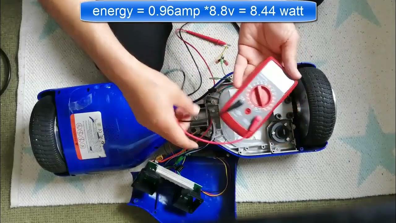 Hoverboard motor generator , How much electricity can generate watt .... - YouTube