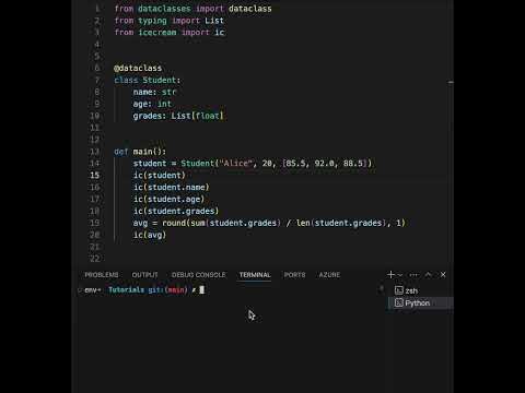 Dataclasses in Python #python #pythonprogramming #pythontutorial - YouTube
