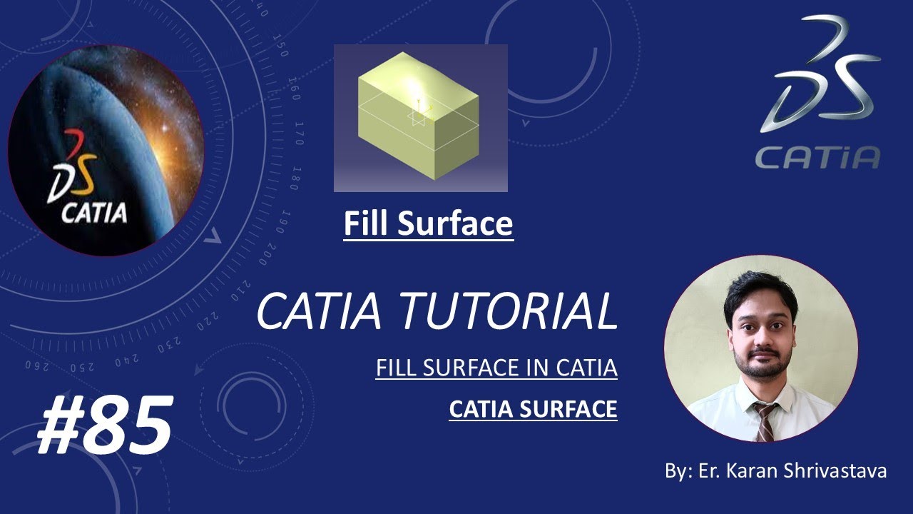 How to use Fill Surface in CATIA V5R21 - YouTube