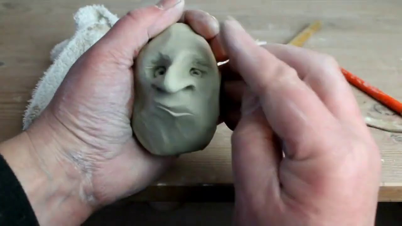 Studio Pottery Technique - Clay puppet head. - YouTube