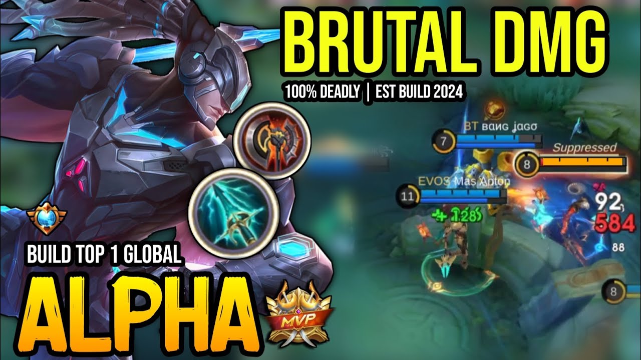 ALPHA BEST BUILD 2024 | BUILD TOP GLOBAL ALPHA GAMEPLAY | MOBILE ...