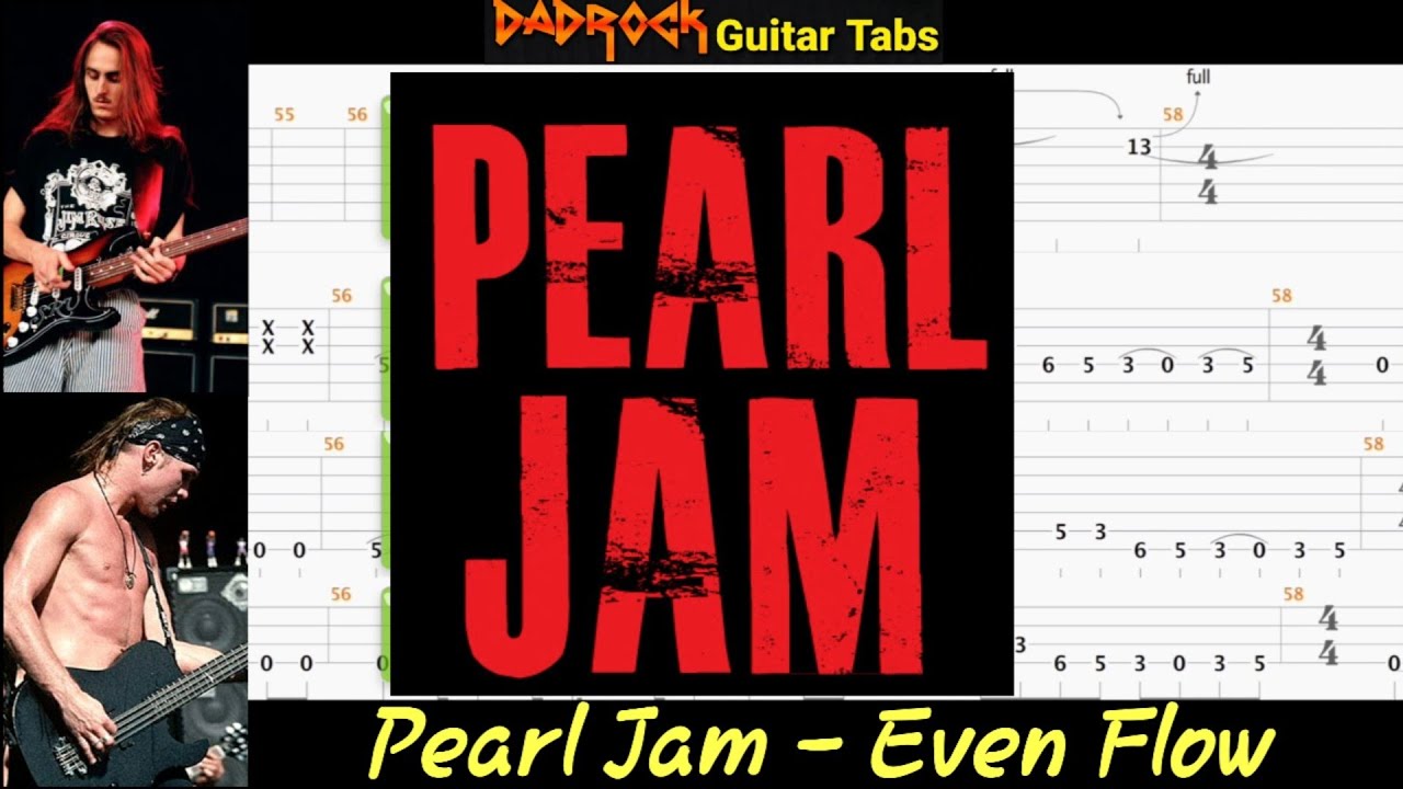 Even Flow - Pearl Jam - Guitar + Bass TABS Lesson - YouTube