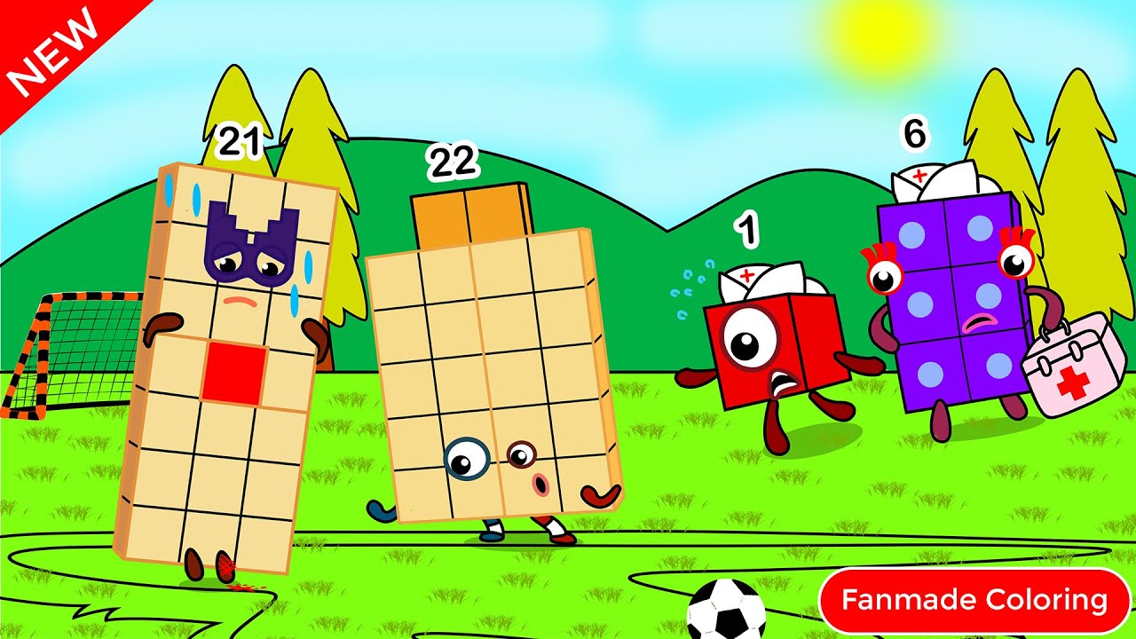 Oh No! Numberblocks 21 is Injured | Numberblocks Fanmade Coloring Story ...
