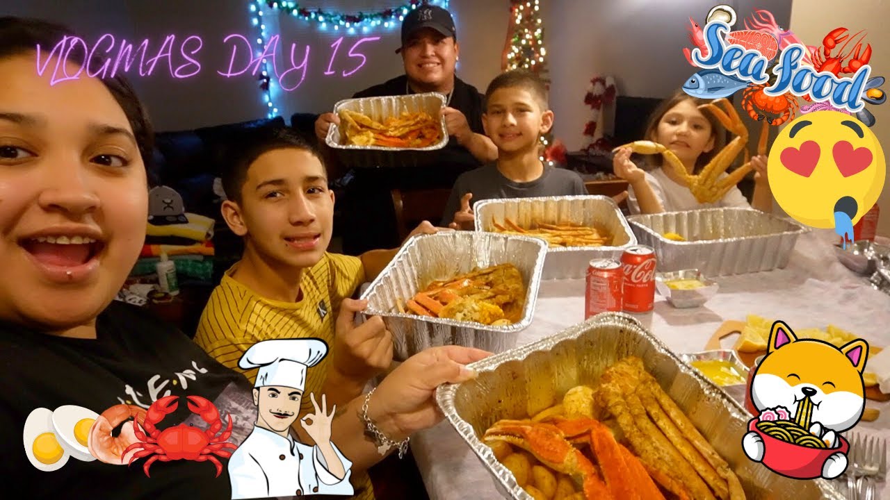 COOK WITH US | SEAFOOD BOIL | VLOGMAS DAY 15 - YouTube