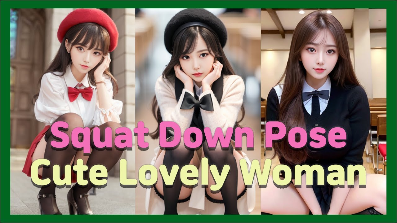 AI Art Beauties | Squat Down | Character | LookBook | 룩북 - YouTube