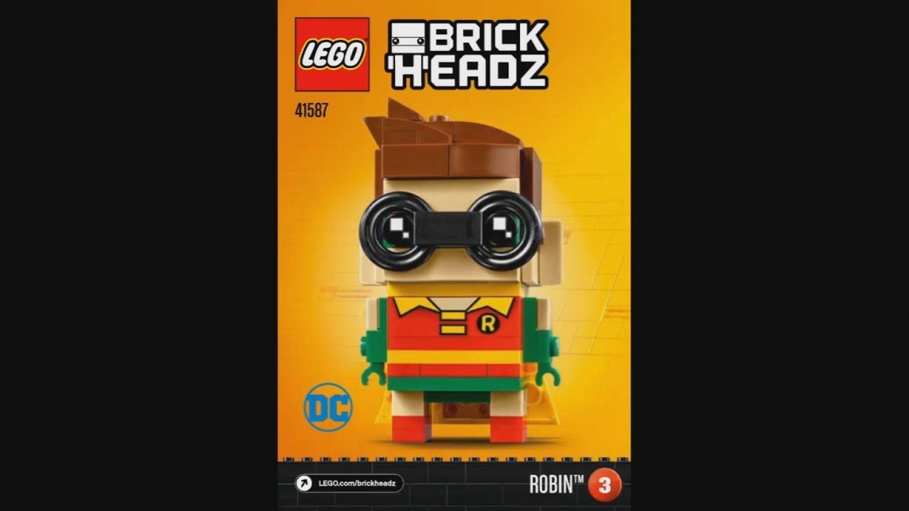 LEGO BrickHeadz 41587 Robin - instruction timelapse - YouTube