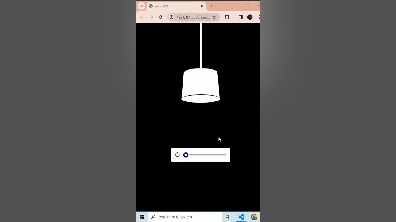 Lamp Brightness Control With Html And Css 💡 Short Youtubeshorts Viral Trending Youtube