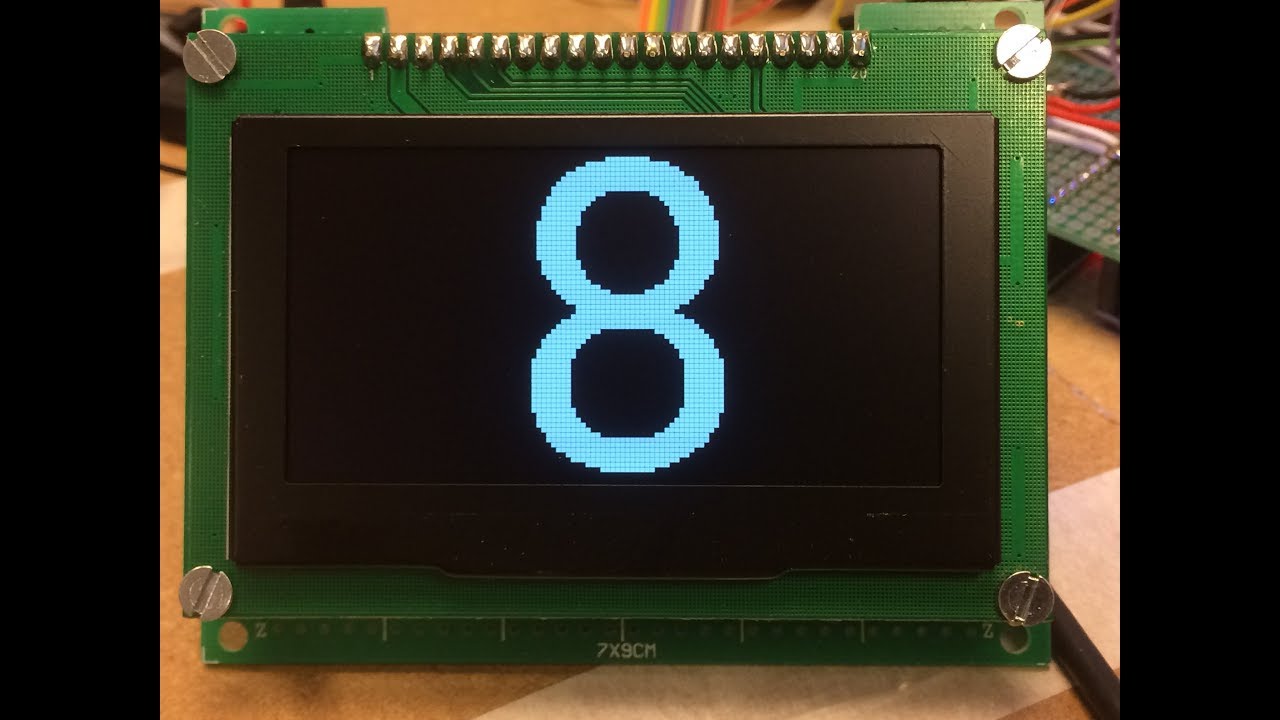 Monochrome 2.7" 128x64 OLED Graphic Display Module Kit - YouTube