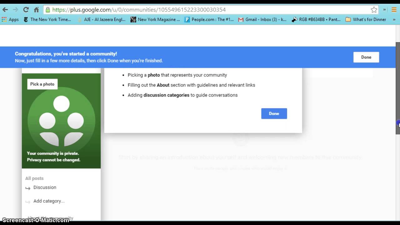 Final Steps: Getting Started with Google Communities - YouTube