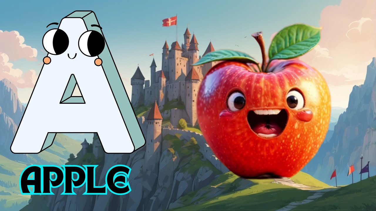 🚀 ABC Phonics Song 3D 🎵 A for Apple 🍏 B for Ball ⚽ Fun Alphabet ...