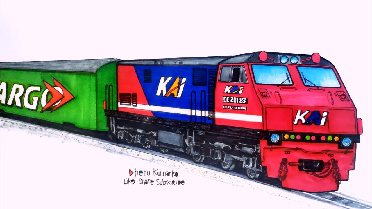 Lokomotif CC 201 Livery PERUMKA, Cara Menggambar Kereta Api # ...
