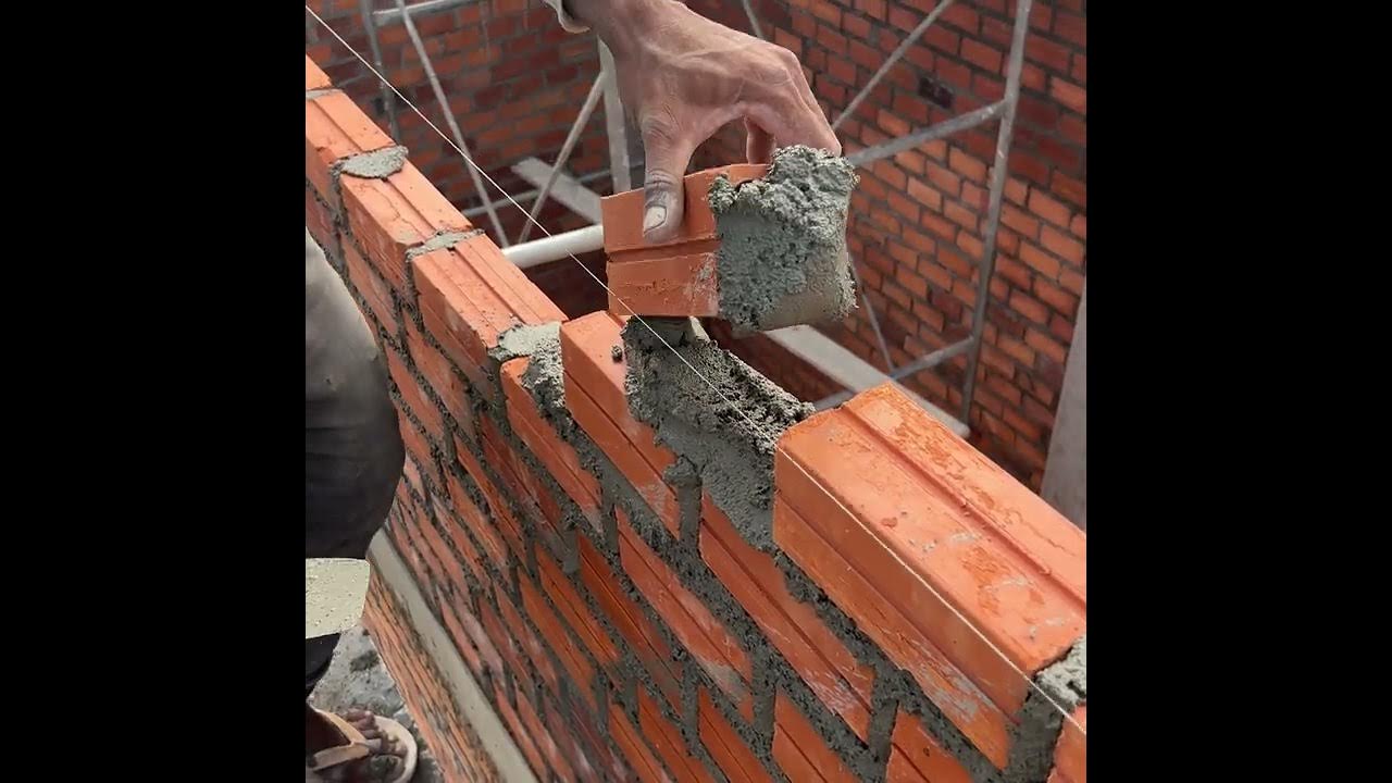 Skills To Build Brick Wall For House - YouTube