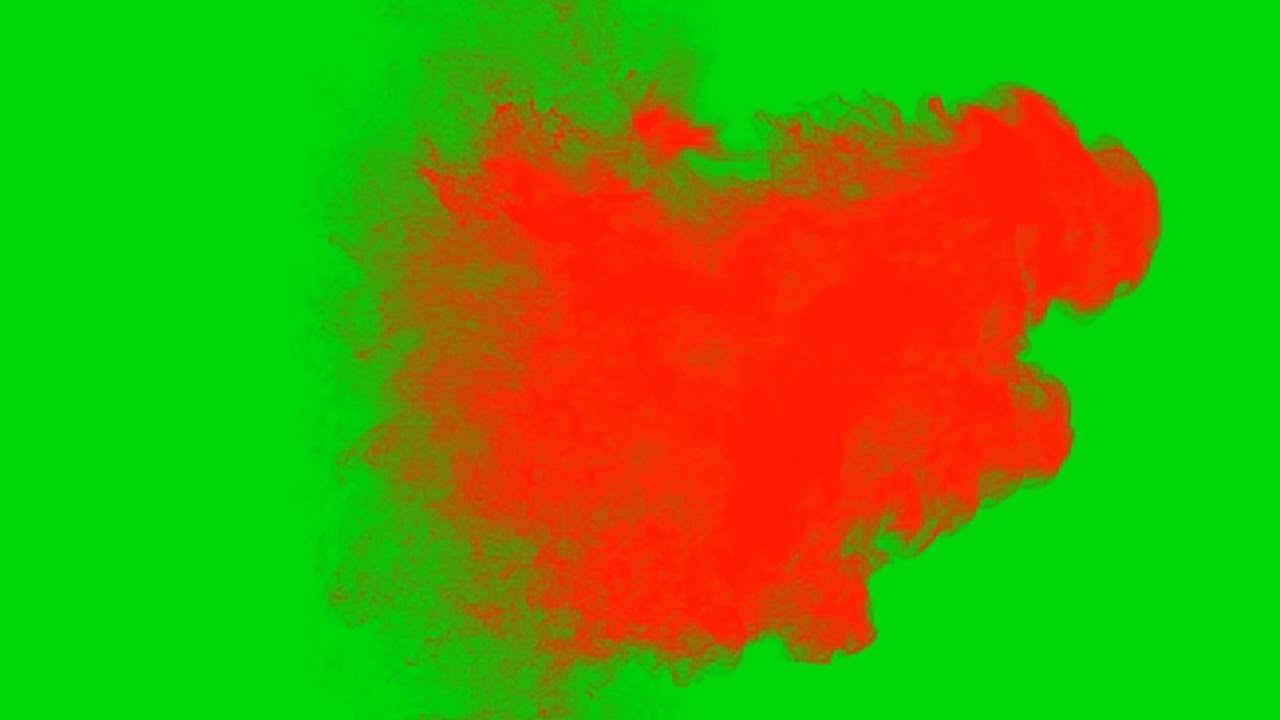 Red Smoke Cinematic in Green Background - YouTube