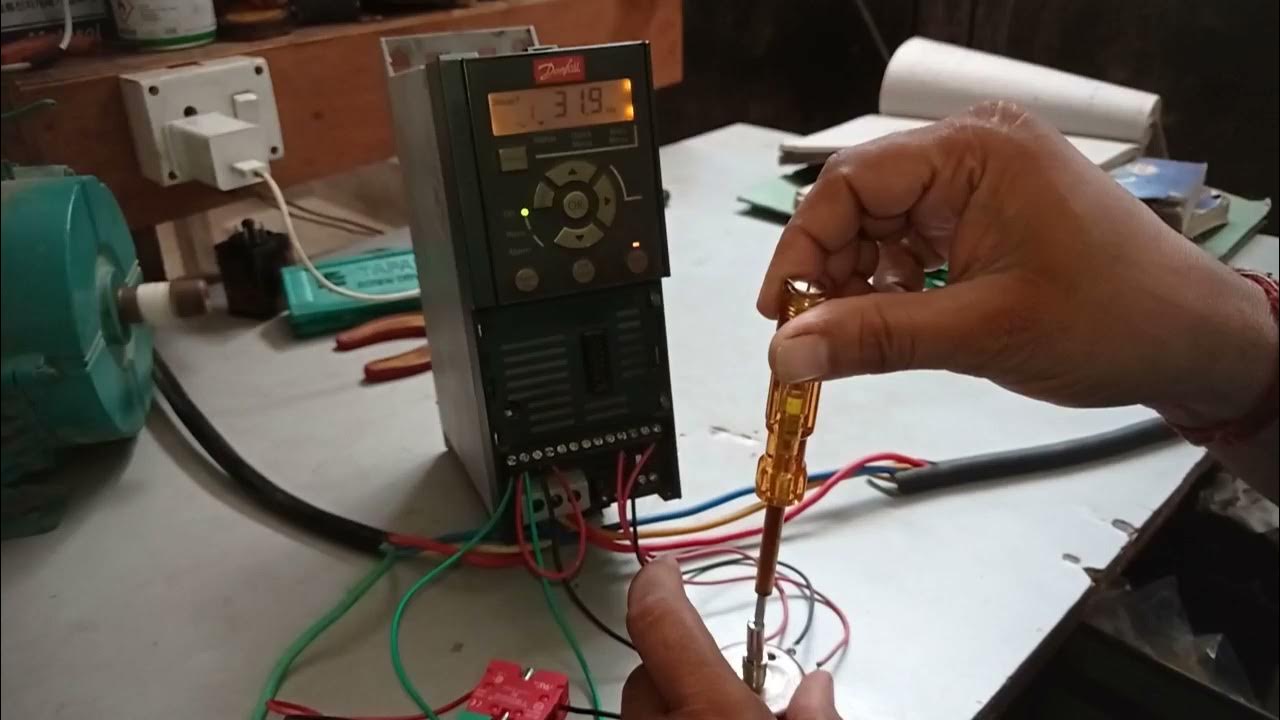 danfoss vfd forward, Reverse And pot connection And setting full ...