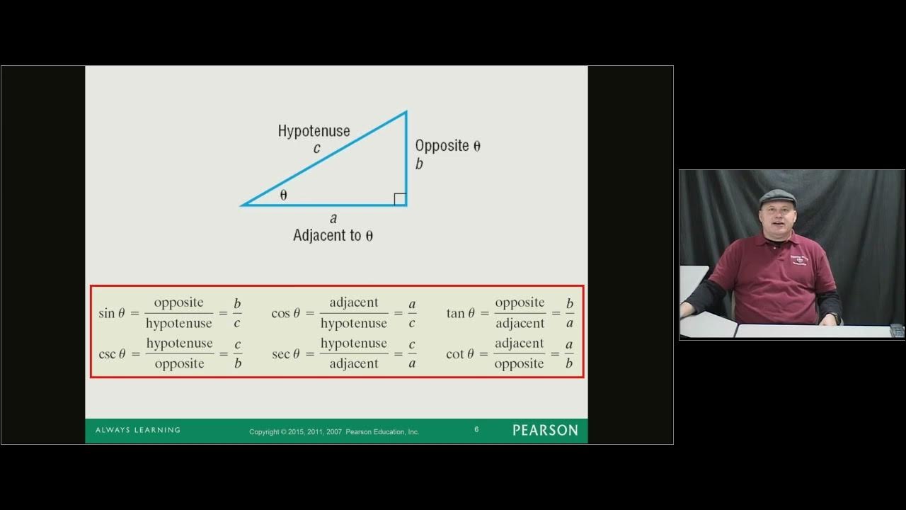 4.3 - Definition of trigonometric functions using Right Triangles - YouTube