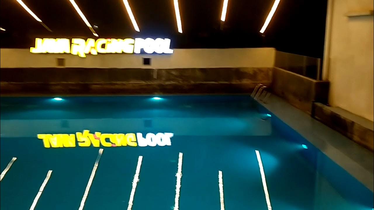 Java Racing cafe and water pool - YouTube