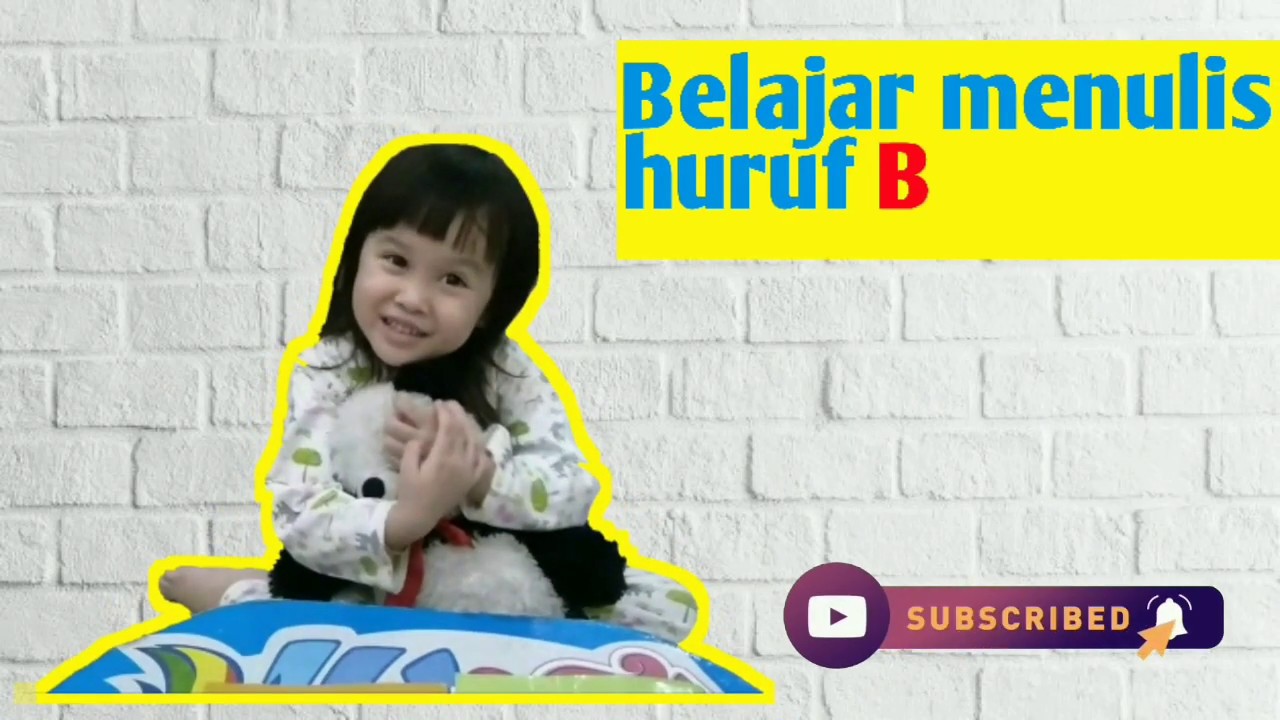 Belajar menulis huruf B - YouTube