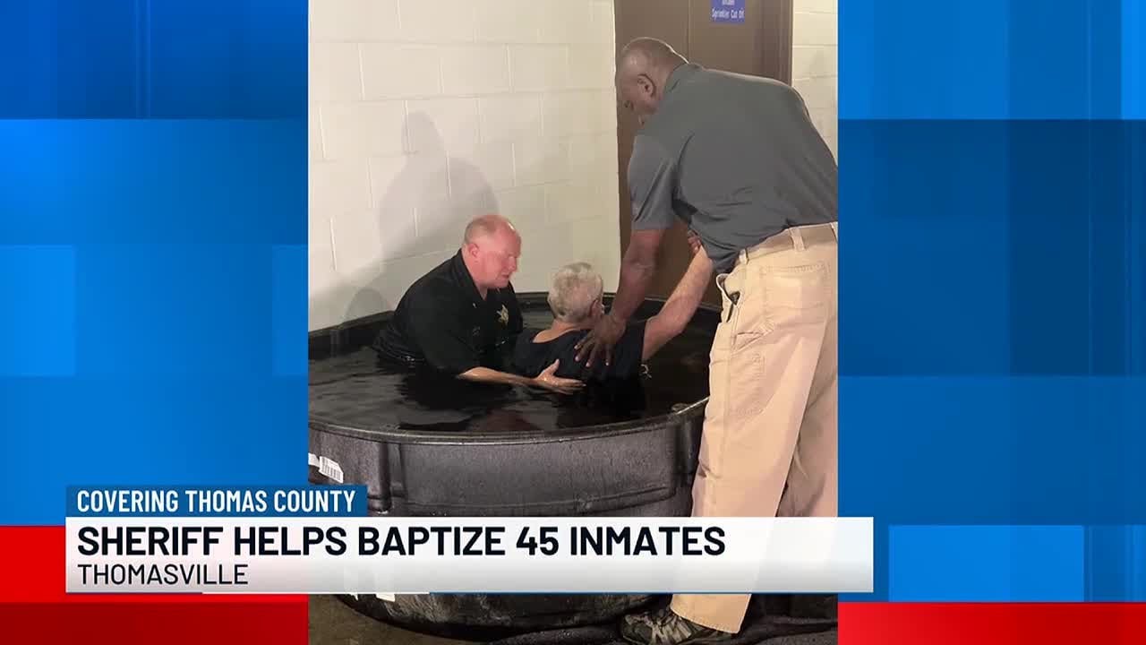 Thomas County Sheriff's Office helps inmates get baptized - YouTube