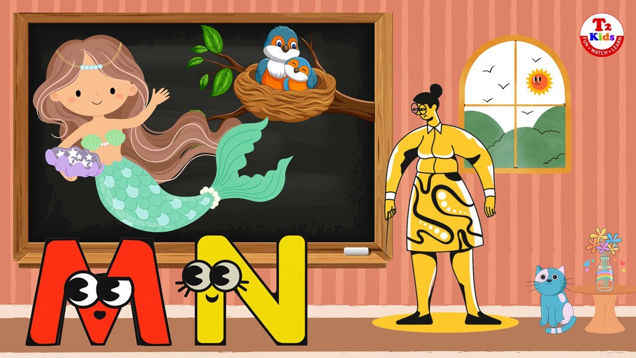 Words that start with M & N | nursery rhymes | toddler learning fun ...