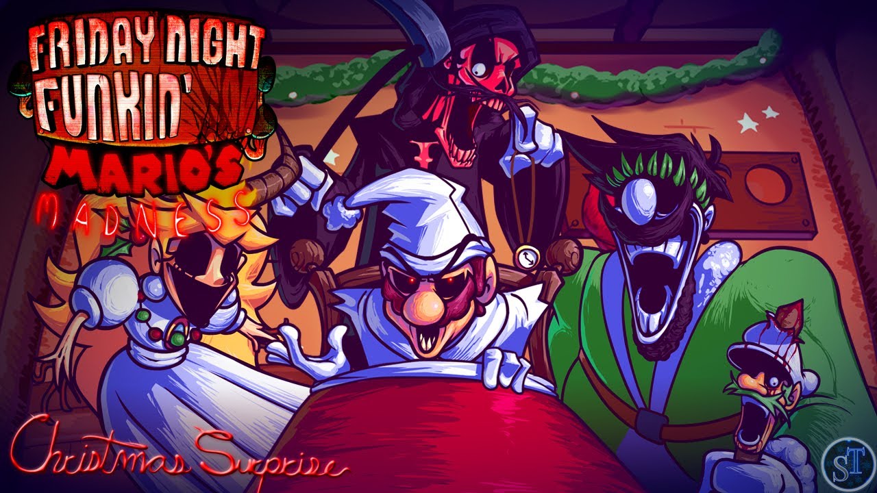 Friday Night Funkin' VS Mario's Madness Christmas Surprise (FNF) (Mario ...