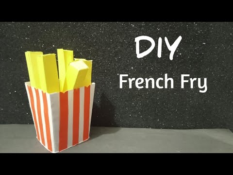Origami french fries | how to make a paper french fries |easy craft ...