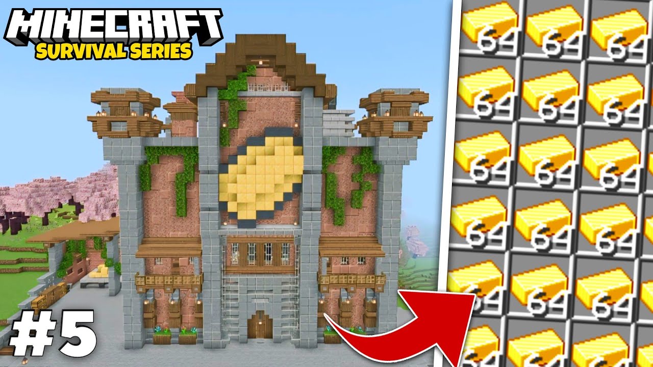 I Built a GOLD FACTORY in Minecraft | Minecraft Pe 1.21 Survival series ...