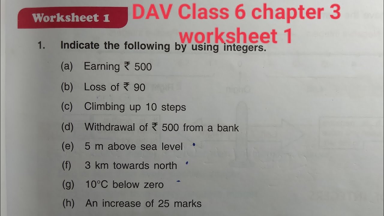 DAV Class 6 Maths Chapter 3 Worksheet 1 Class 6 Math Chapter 3 dav-class-6-maths-chapter-3-worksheet-1-class-6-math-chapter-3