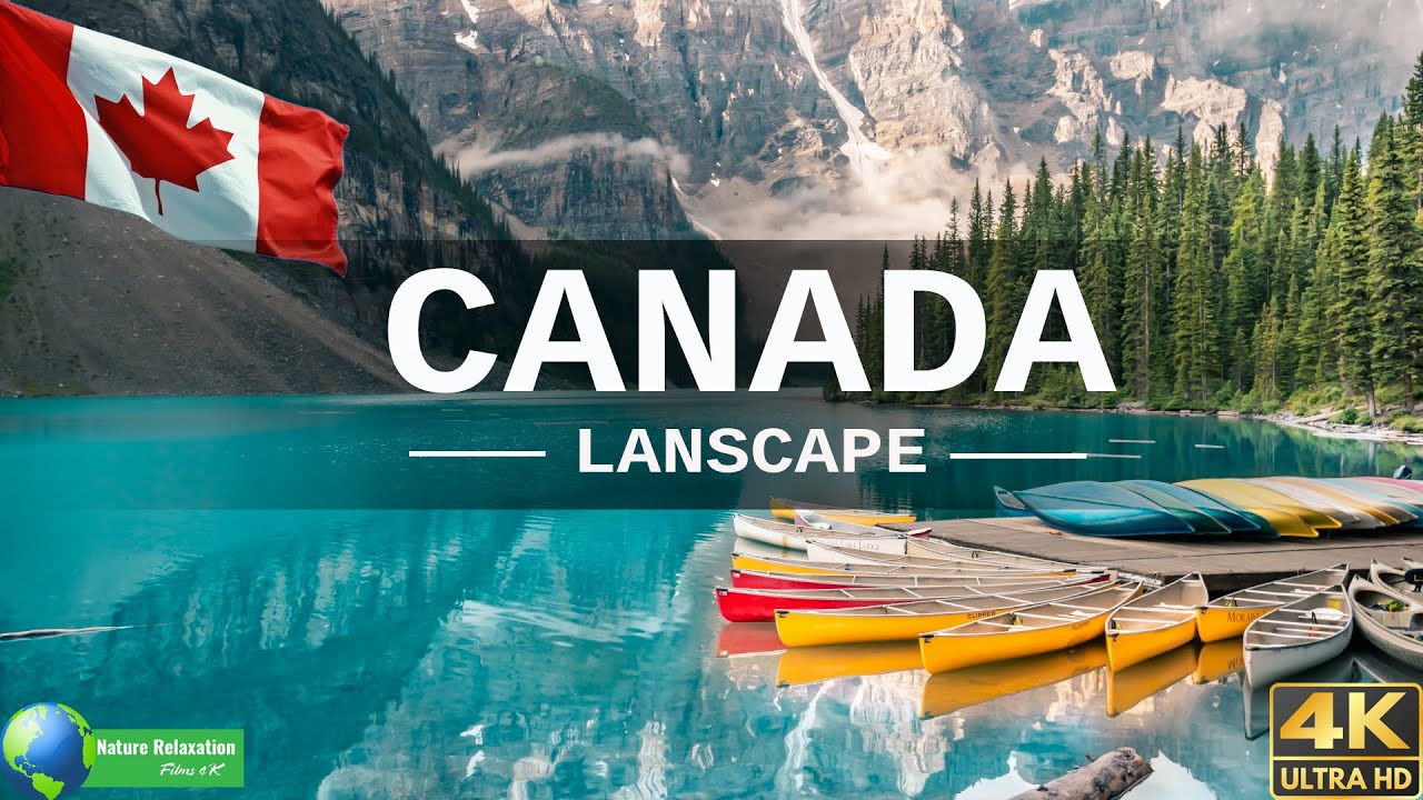 FLYING OVER CANADA (4K UHD) - Relaxing Music Along With Beautiful ...