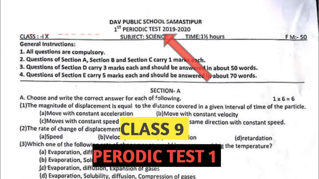 Dav Class 9 Question Paper Of Science Of Perodic Test 1 pre Mid Term dav-class-9-question-paper-of-science-of-perodic-test-1-pre-mid-term