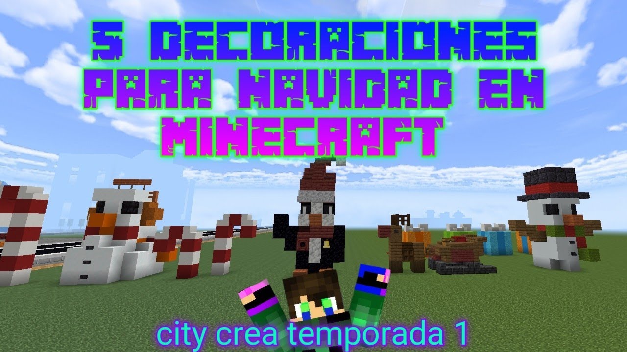 5 decoración para navidad en Minecraft ||| mine creaciones - YouTube