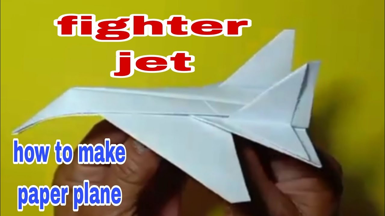 HOW TO MAKE PAPER PLANE ( FIGHTER JET ) #paperplane - YouTube