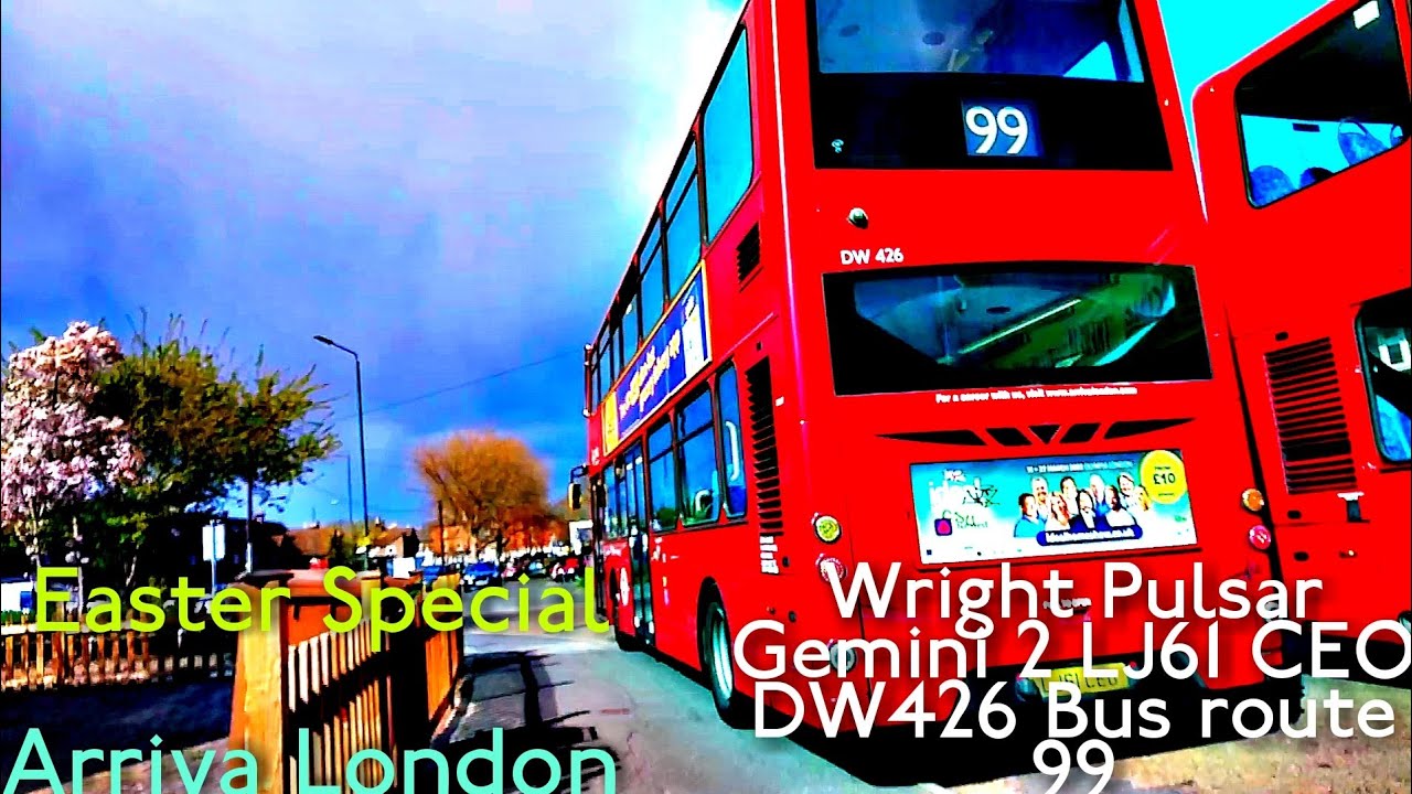 VDL DB300 Wright Pulsar Gemini 2 Arriva London LJ61 CEO DW426 Bus ...