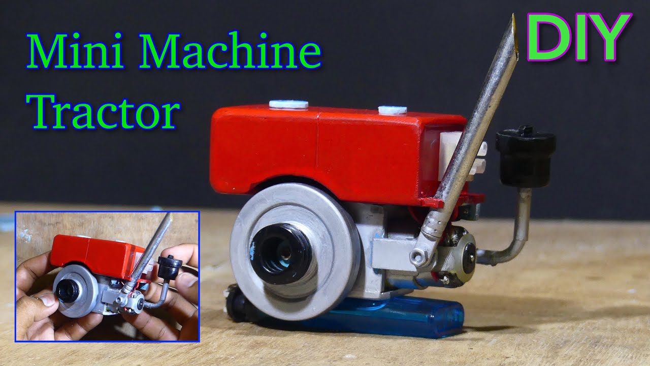 DIY/How to make mini Machine tractor/Tractor at Home - YouTube