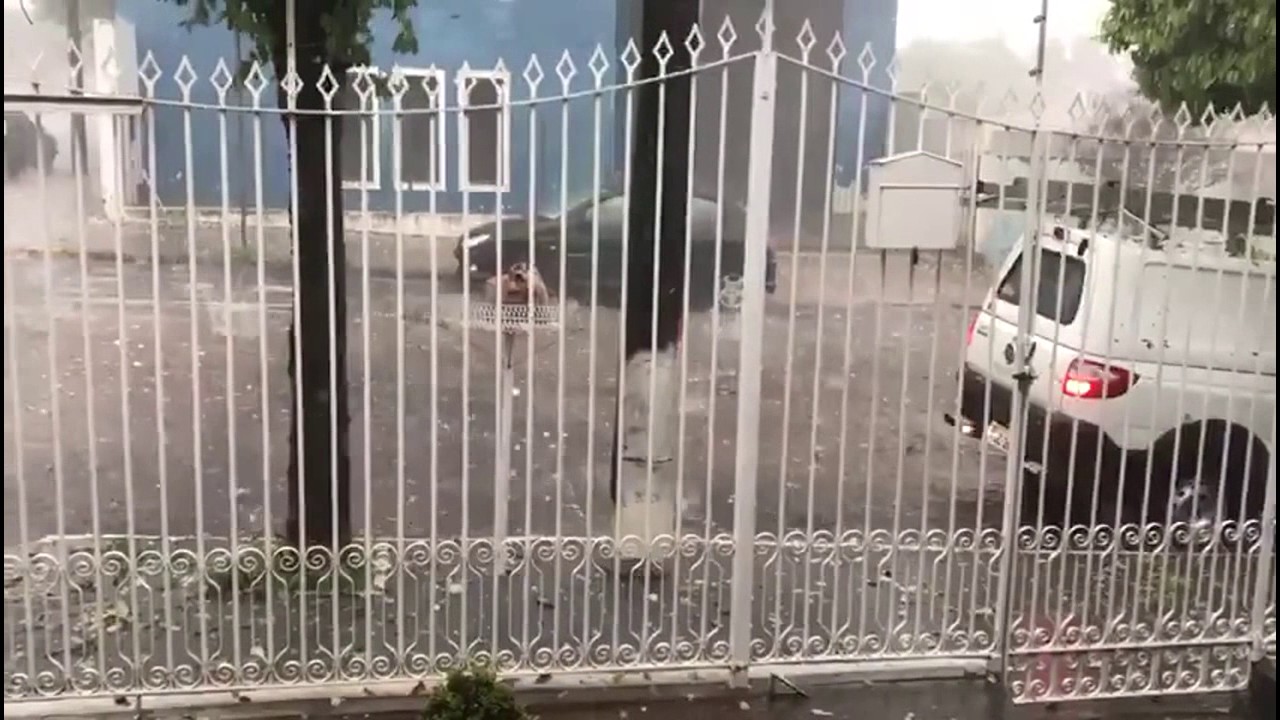 Extreme Hail Storm In Brazil - YouTube