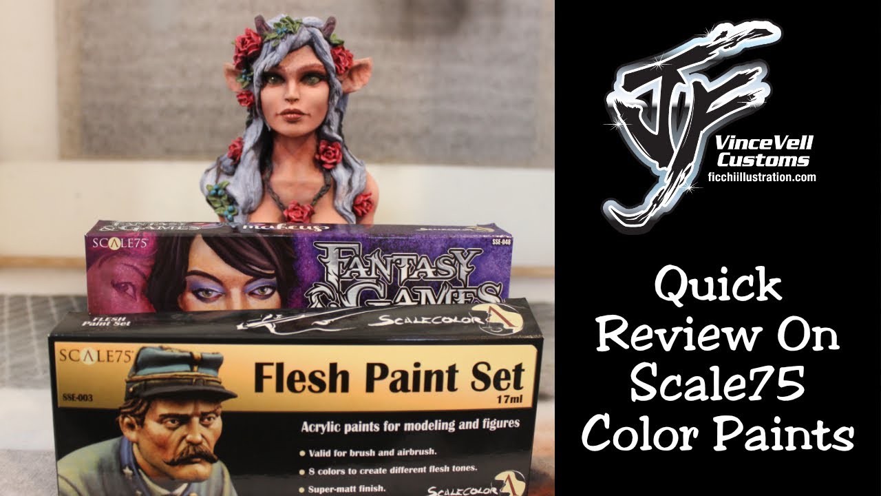 Quick Review on Scale 75 Color Paints on a Faun Girl Bust - YouTube