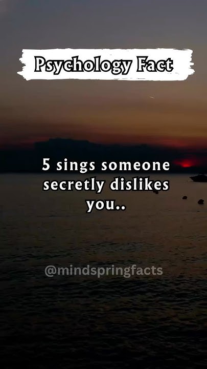 5 Signs Someone Secretly Dislikes You | Psychology Facts #shorts #psychologyfacts - YouTube