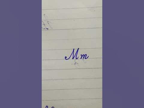 How to write M in cursive writing | a to z cursive writing #shorts # ...